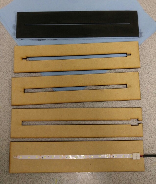 Stacked 1/4" MDF Base for LED sign - Everything Else - Glowforge Owners ...