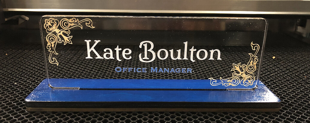 More Desk Nameplates - Made on a Glowforge - Glowforge Owners Forum