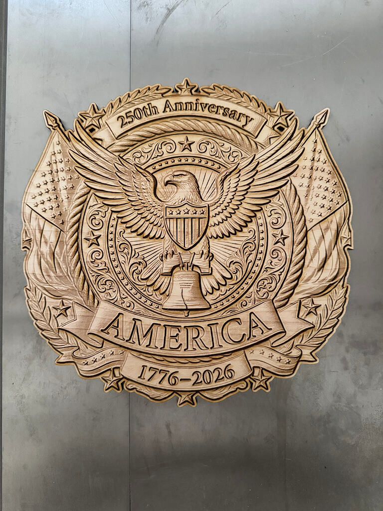USA 250th plaque - Made on a Glowforge - Glowforge Owners Forum