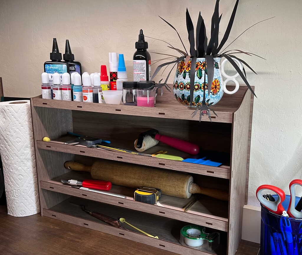 Desk organizer with spider plant - Made on a Glowforge - Glowforge ...