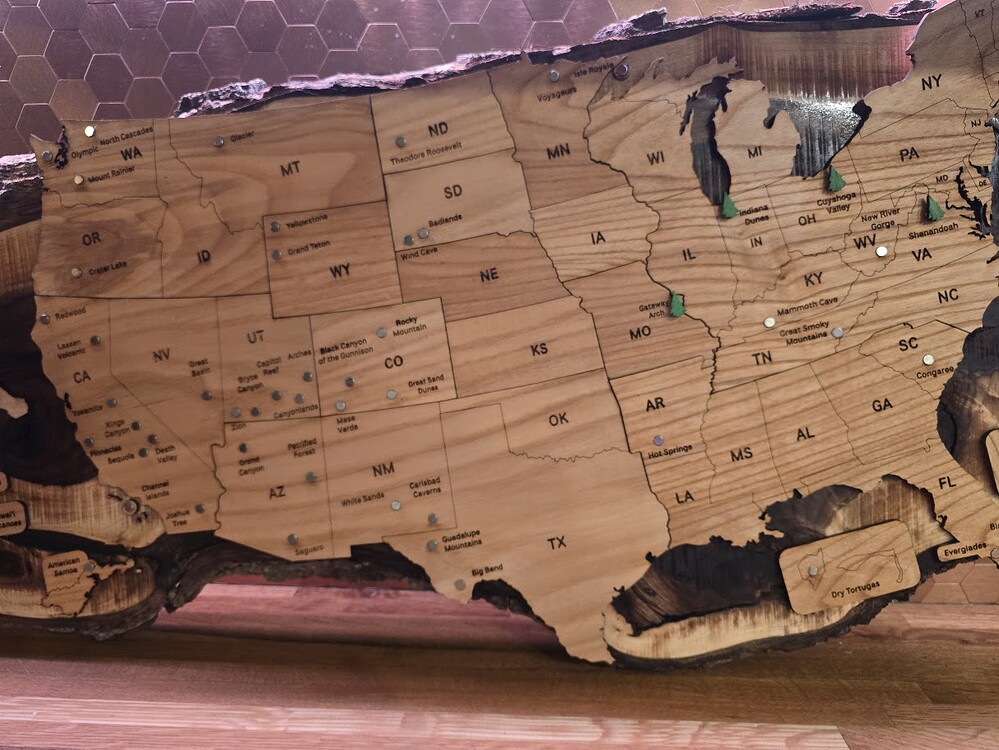My version of a national park map - Made on a Glowforge - Glowforge ...