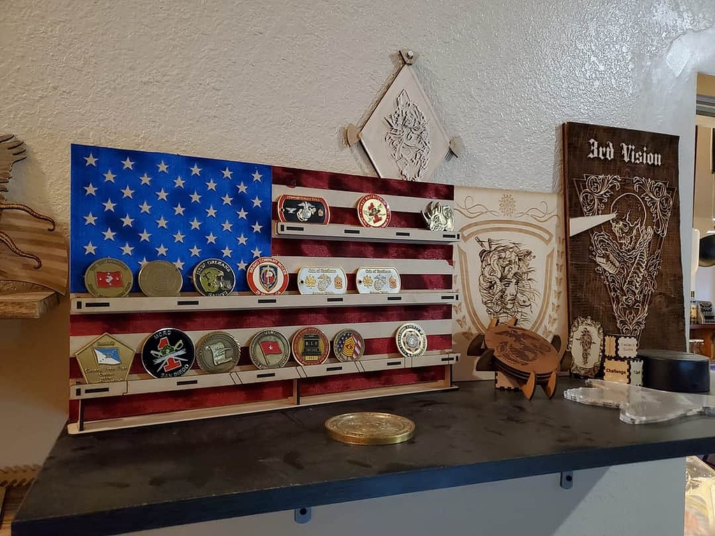 Challenge coin holder - Made on a Glowforge - Glowforge Owners Forum