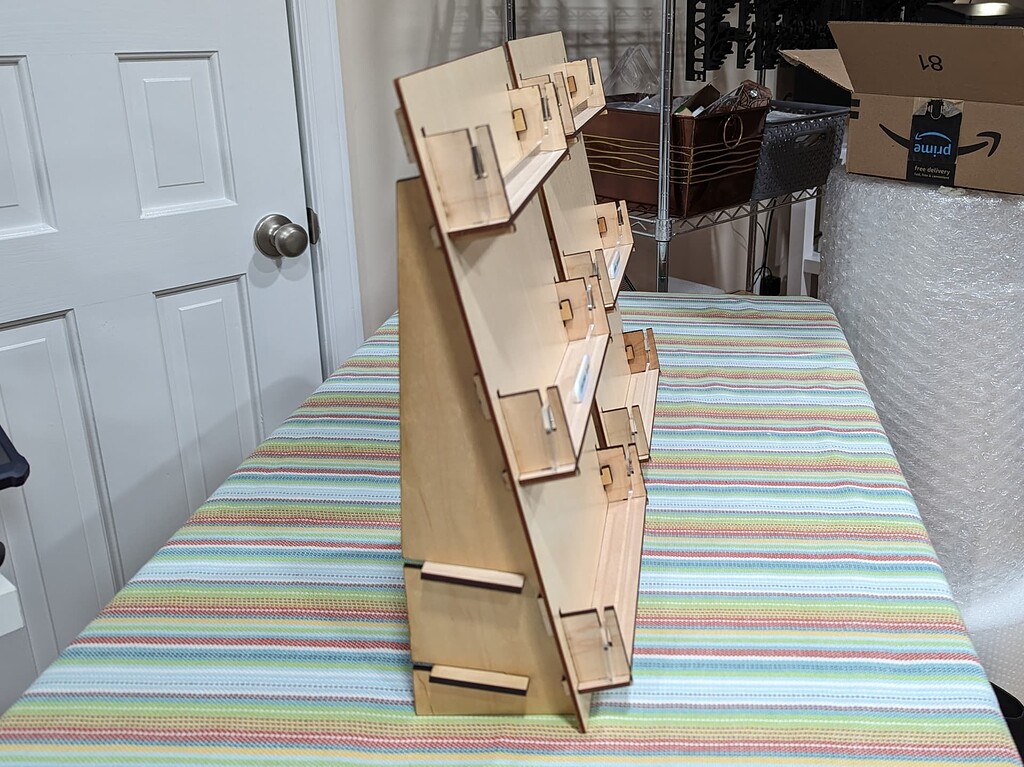 Laser-cut wood product displays / risers - Made on a Glowforge ...