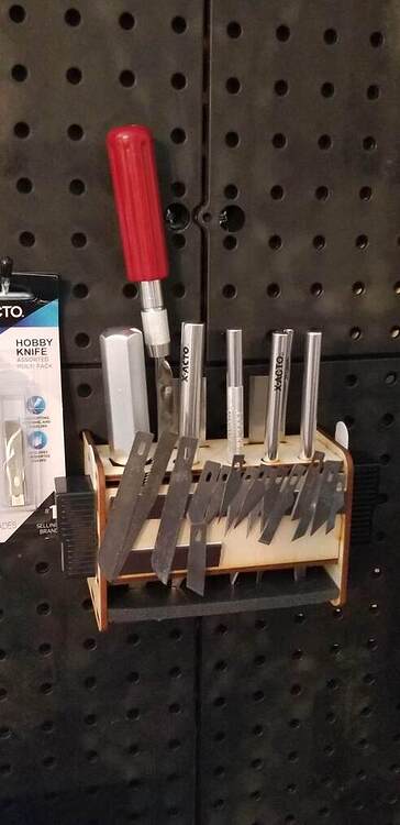 Pegboard Exacto knife holder---- last one for a while, let's do ...