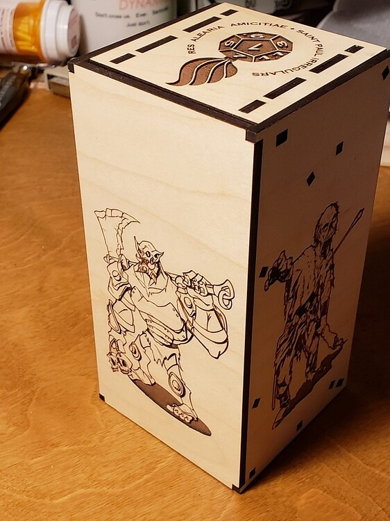 Fold-out dice box (and dice tower) - Made on a Glowforge - Glowforge ...