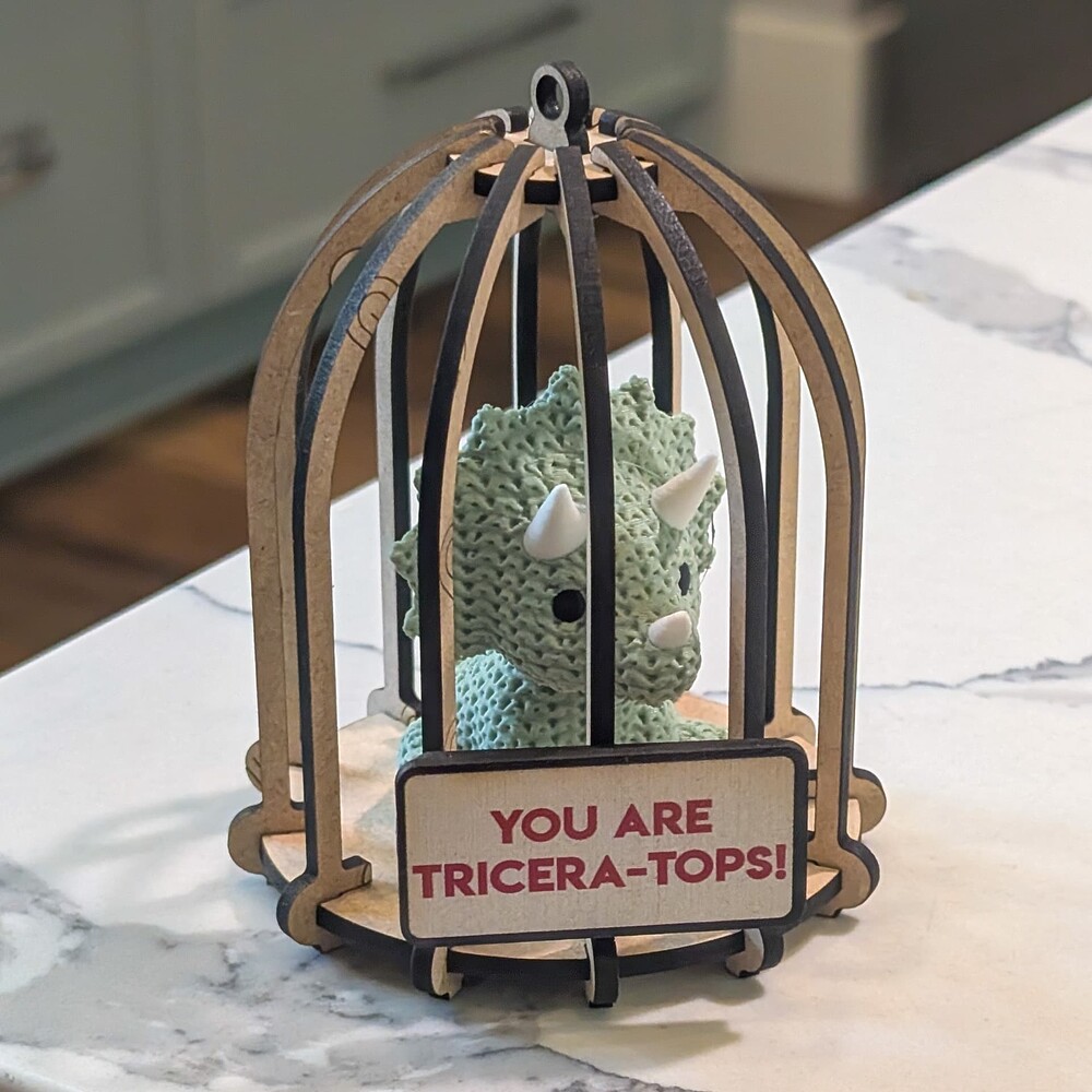 Dinosaur Cage with Valentine Puns - Made on a Glowforge - Glowforge ...