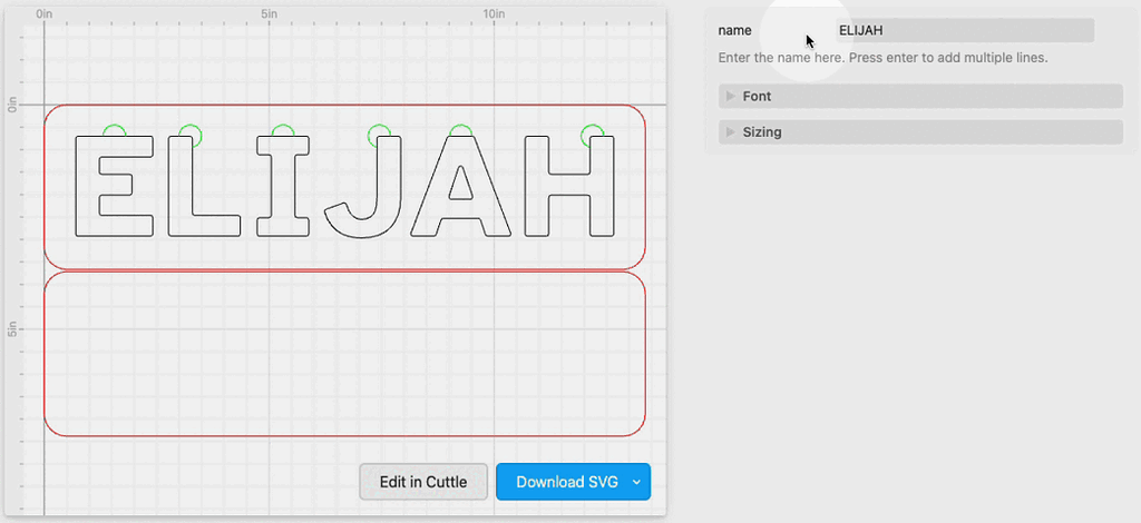 Kid's Name Puzzle (SVG Generator) - Free Laser Designs - Glowforge ...