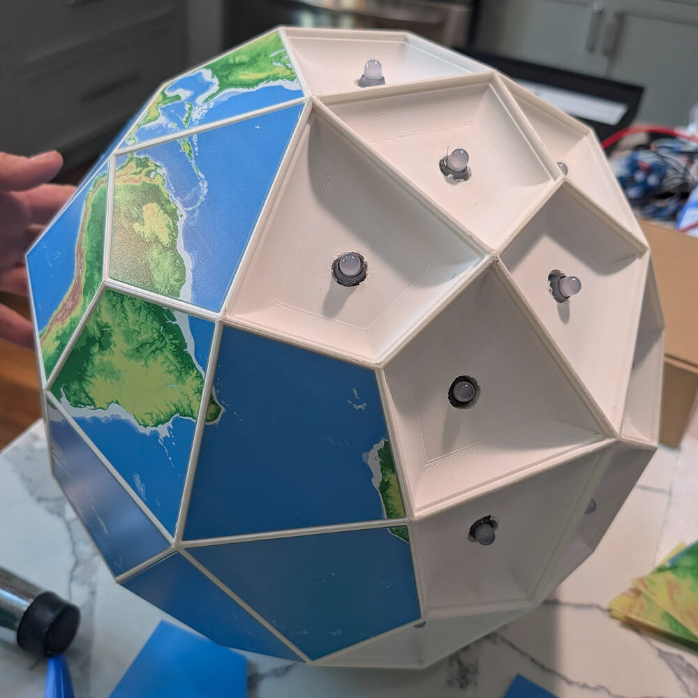 WLED Strombic Hexecontahedron Globe - Made on a Glowforge - Glowforge ...