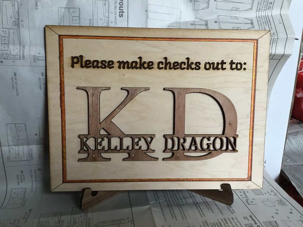 Sign for craft show - Made on a Glowforge - Glowforge Owners Forum