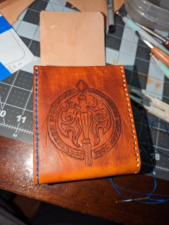 Leather TCG deckbox and Leather hand bound notebook - Made on a ...