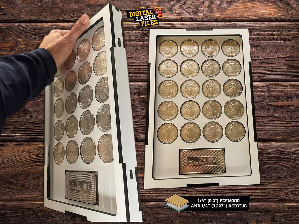 Large coin display - Made on a Glowforge - Glowforge Owners Forum