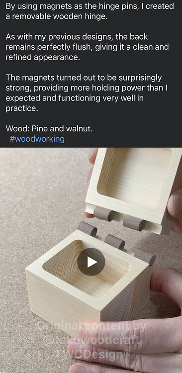 Cool idea to use magnets for you box lid hinge - Everything Else ...