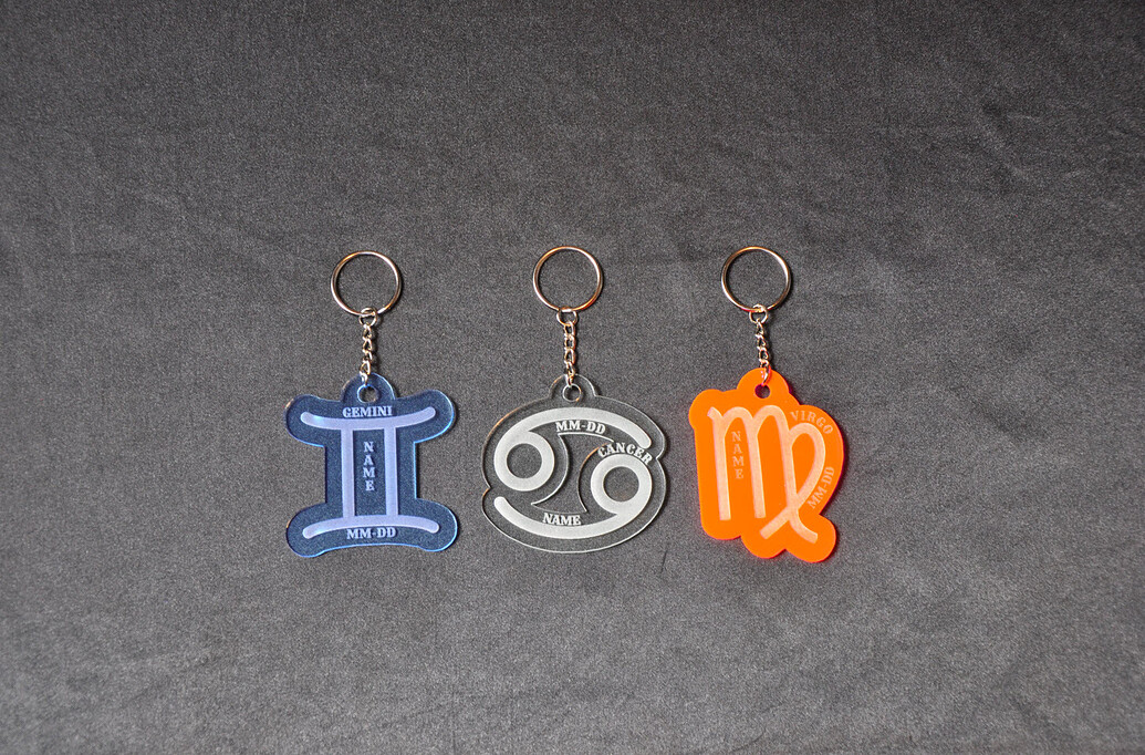 Zodiac Keychains - Made on a Glowforge - Glowforge Owners Forum