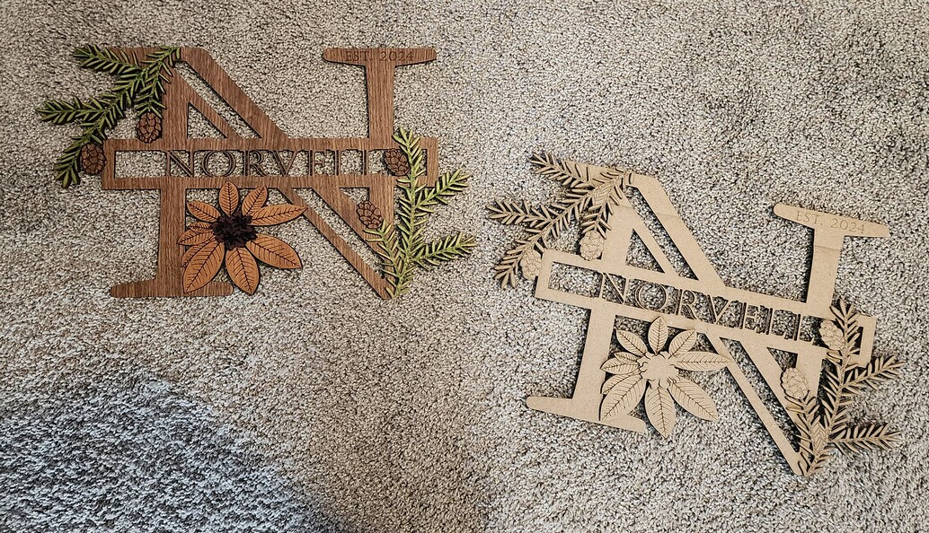 Personalized Wedding Monogram - Made on a Glowforge - Glowforge Owners ...