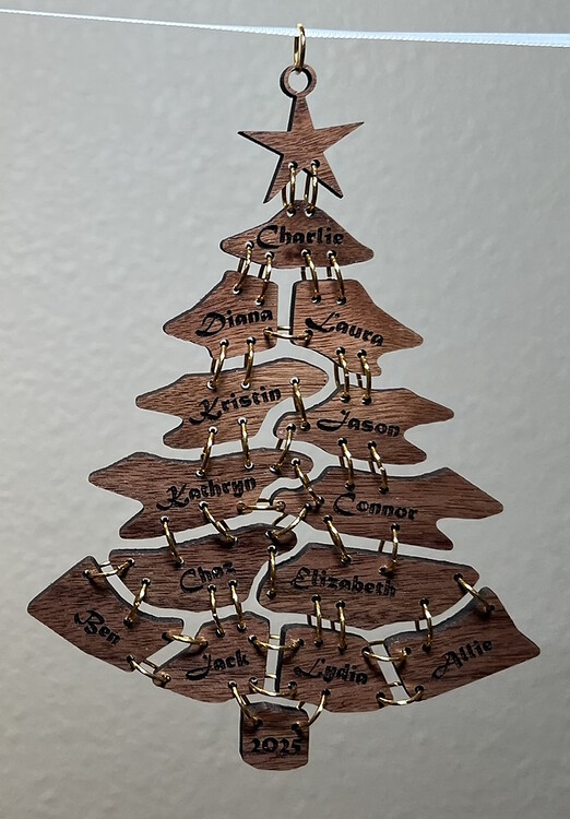 Tree Dangler (Christmas Ornaments) - Made on a Glowforge - Glowforge ...