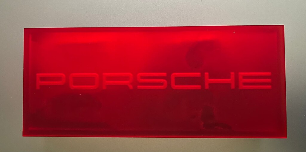 Red translucent acrylic box with reverse-engraved lid - Made on a ...