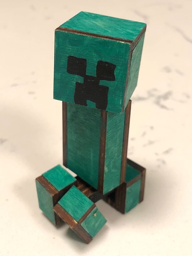 Minecraft Creeper Toy - Made on a Glowforge - Glowforge Owners Forum