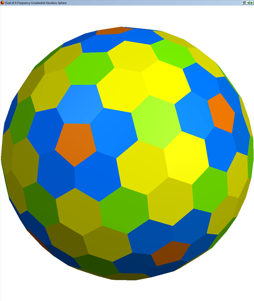 WLED Dual of 4 Frequency Icosahedral Geodesic Sphere Lamp - Made on a ...