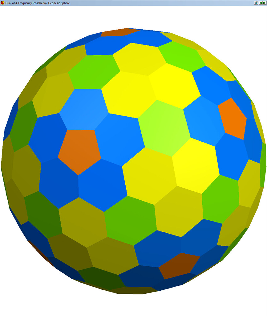 WLED Dual of 4 Frequency Icosahedral Geodesic Sphere Lamp - Made on a ...