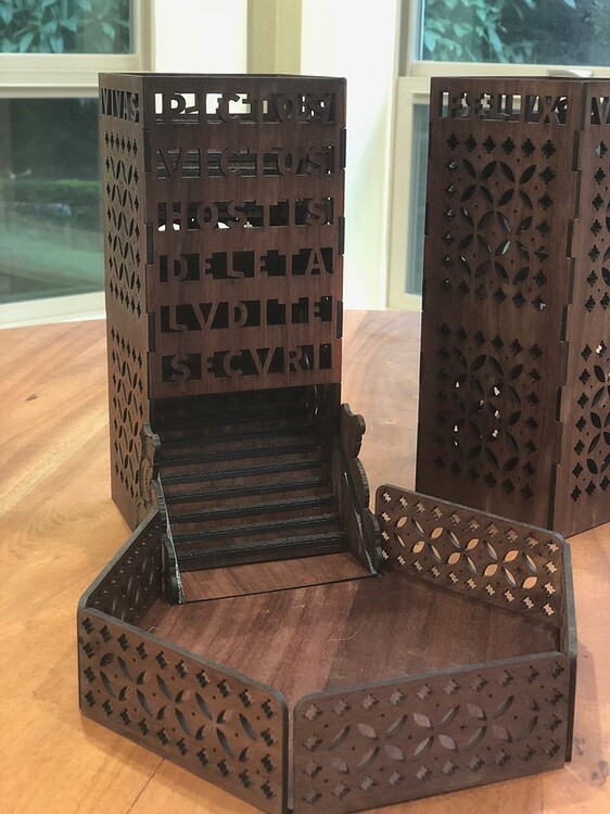 Roman Dice Tower reconstruction/modification - Made on a Glowforge ...