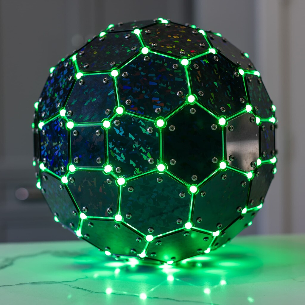 WLED Dual of 4-Frequency Octahedral Geodesic Sphere - Made on a ...