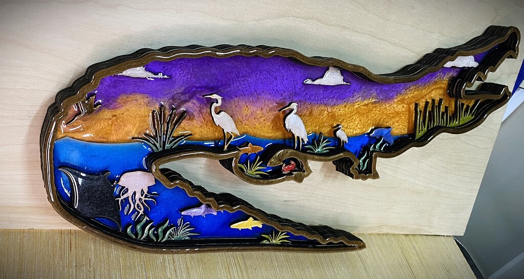 Gator's with resin - Made on a Glowforge - Glowforge Owners Forum