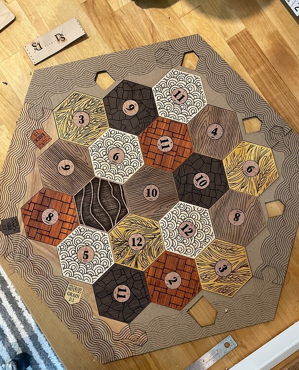 My first big project! - Custom Catan Board - Made on a Glowforge ...