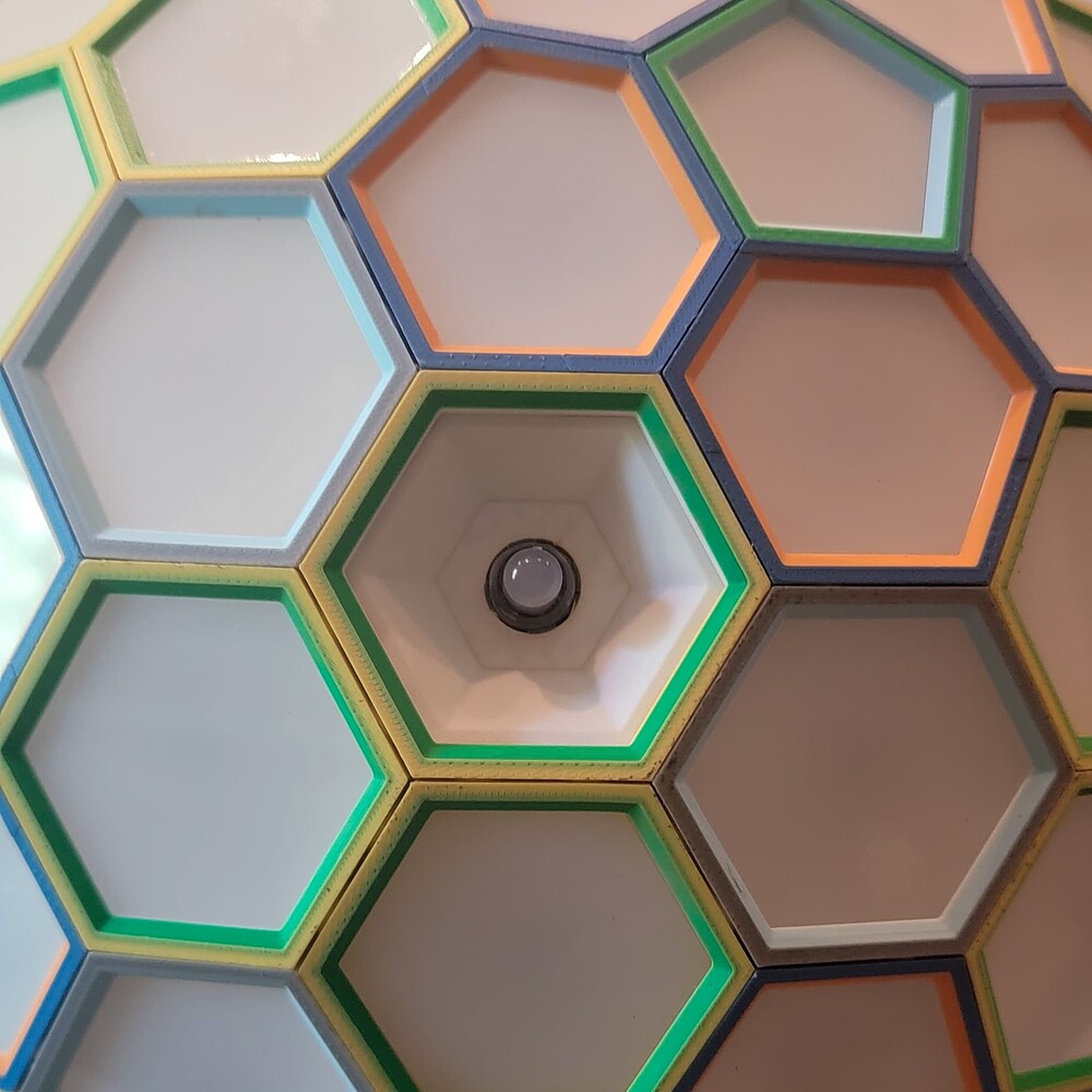 WLED Dual of 4 Frequency Icosahedral Geodesic Sphere Lamp - Made on a ...