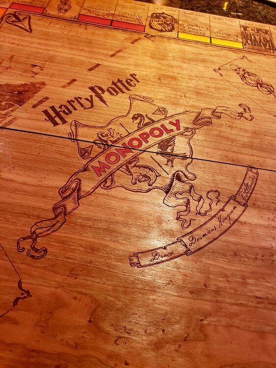 Harry Potter themed Monopoly project - Made on a Glowforge - Glowforge ...