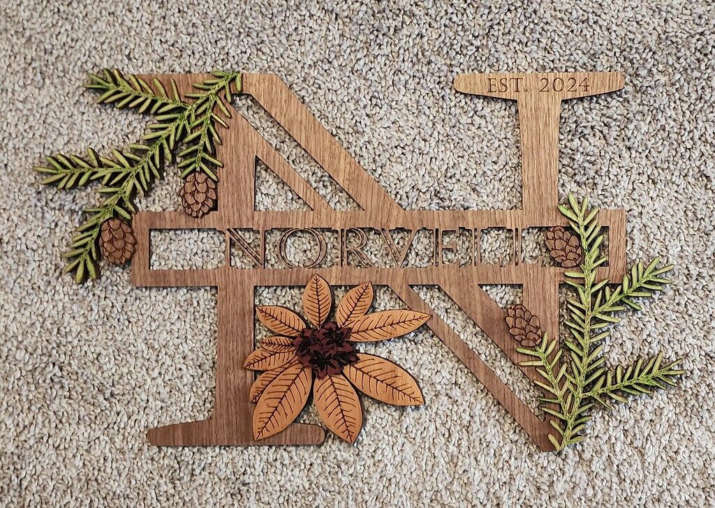 Personalized Wedding Monogram - Made on a Glowforge - Glowforge Owners ...