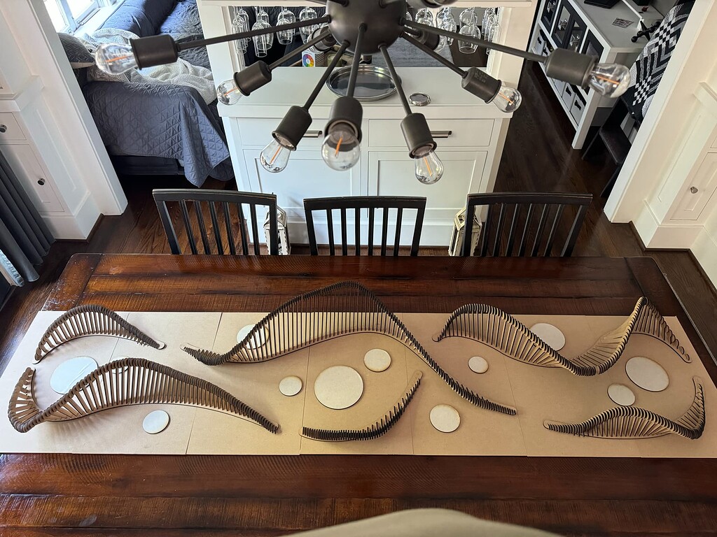 CNC sculpture scaled up from model cut on Glowforge - Made on a ...