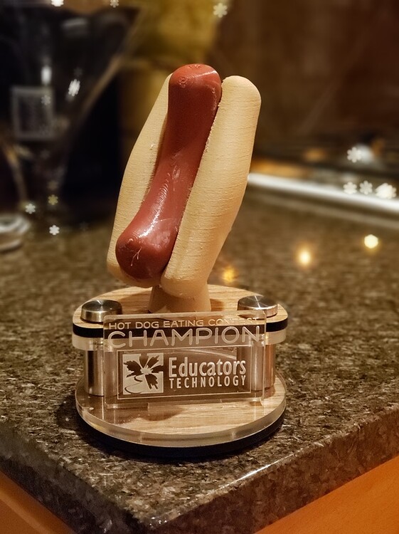 "Wurst" Hot Dog Eating Contest Trophy Ever! - Made on a Glowforge ...