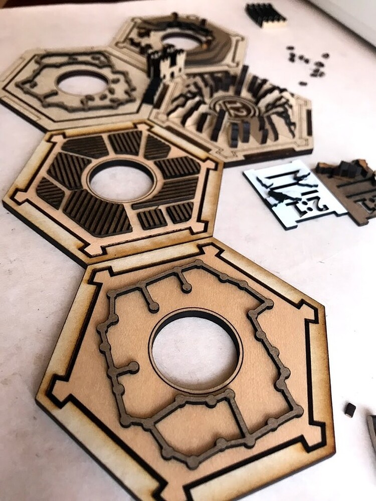 My crazy Settlers of Catan board - Made on a Glowforge - Glowforge ...