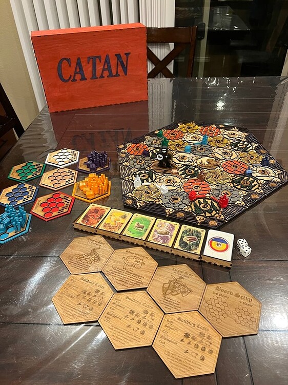 My supreme custom catan board - Made on a Glowforge - Glowforge Owners ...