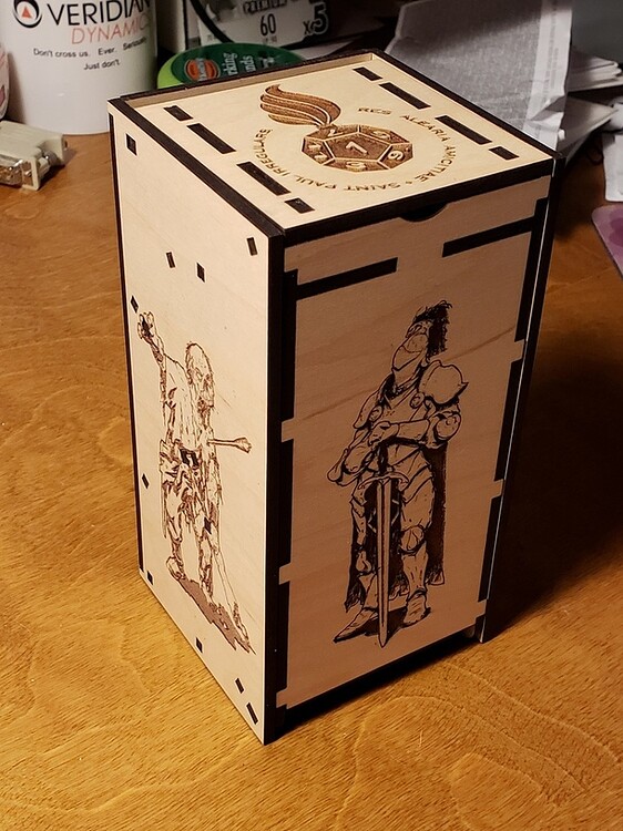 Fold-out dice box (and dice tower) - Made on a Glowforge - Glowforge ...