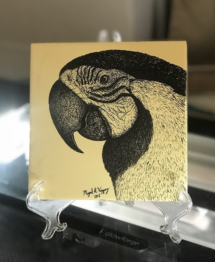 Some engravings of photos and drawings - Made on a Glowforge ...