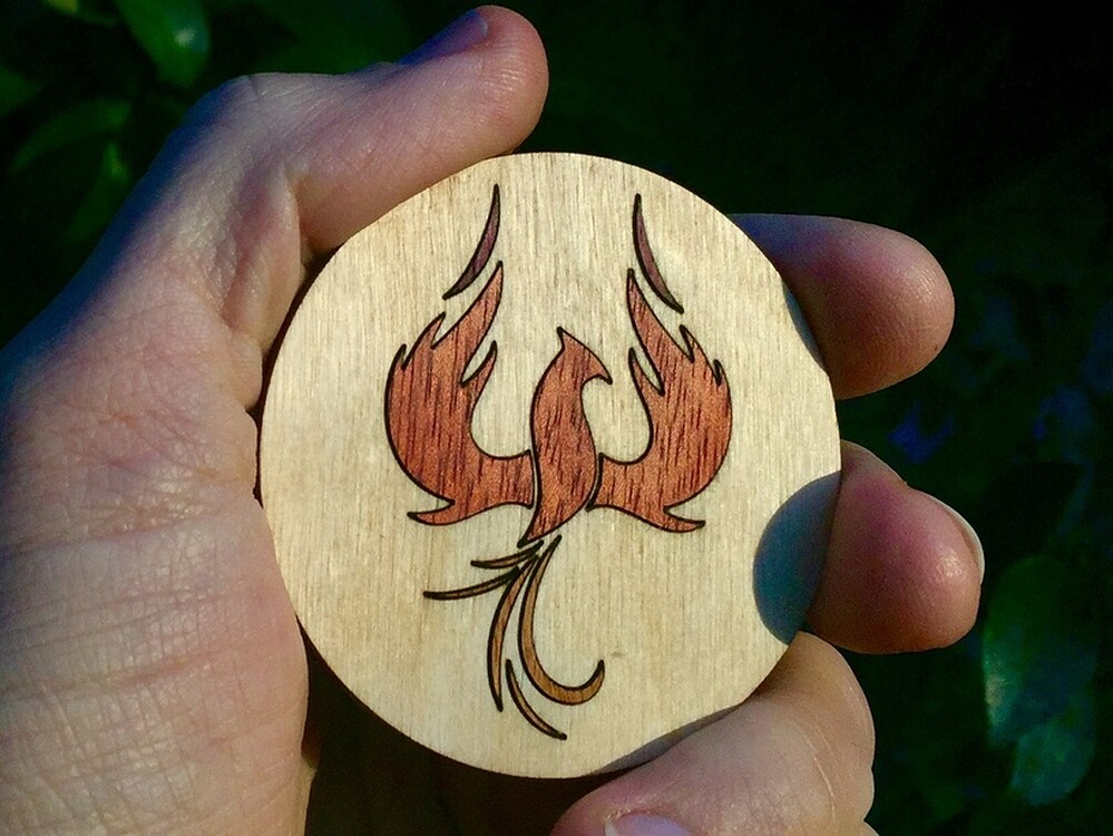 Inlay phoenix - Made on a Glowforge - Glowforge Owners Forum