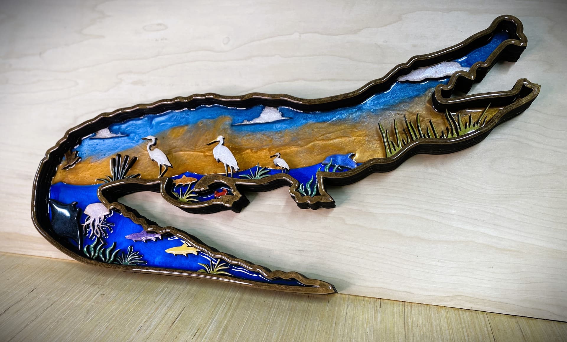 Gator's with resin - Made on a Glowforge - Glowforge Owners Forum