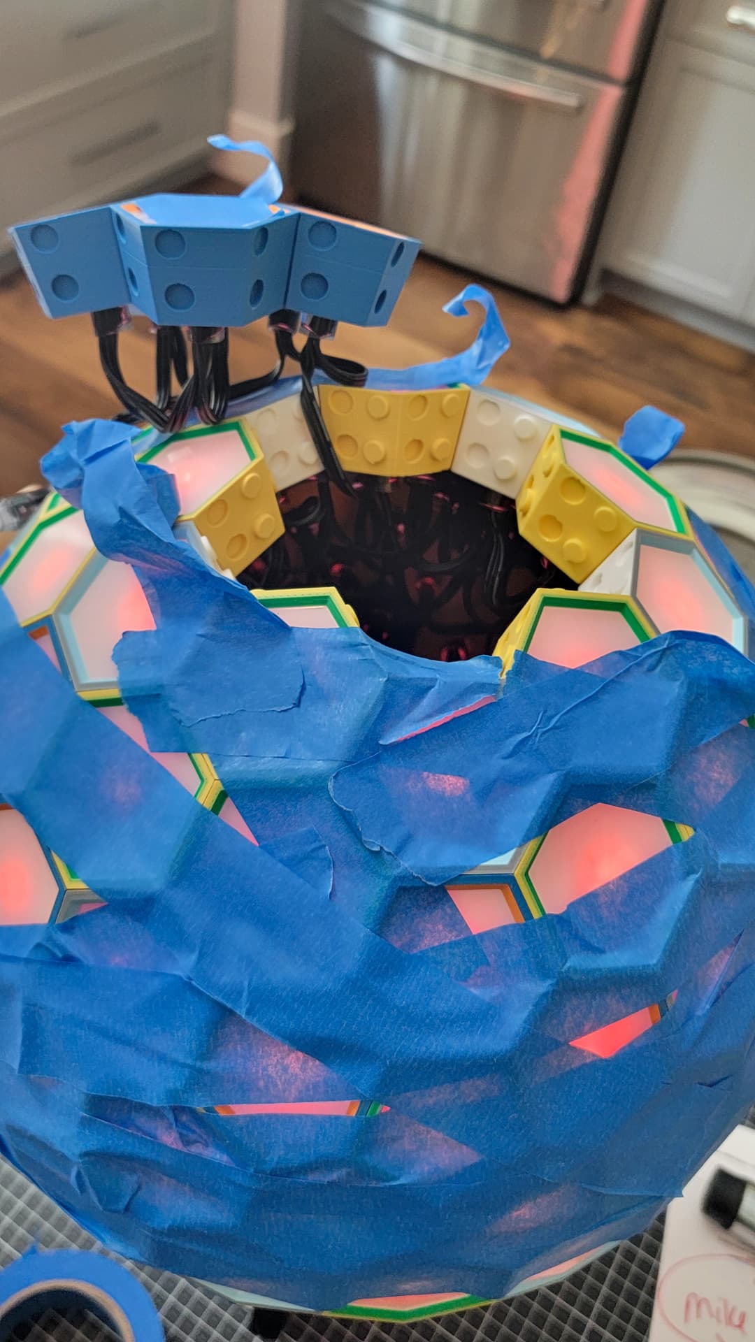 WLED Dual of 4 Frequency Icosahedral Geodesic Sphere Lamp - Made on a ...