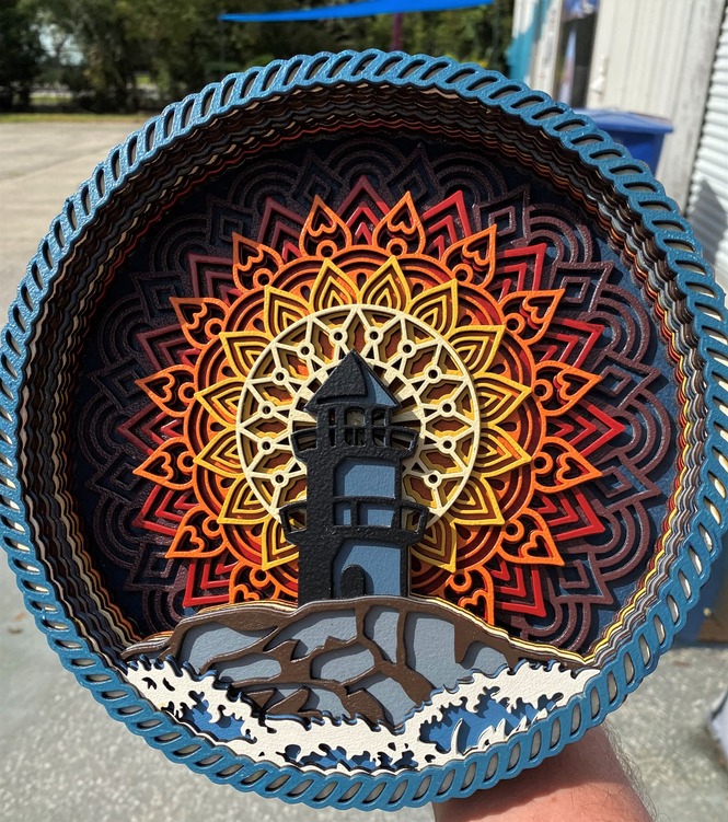 "Safe Harbor" 13 layer lighthouse - Made on a Glowforge - Glowforge ...