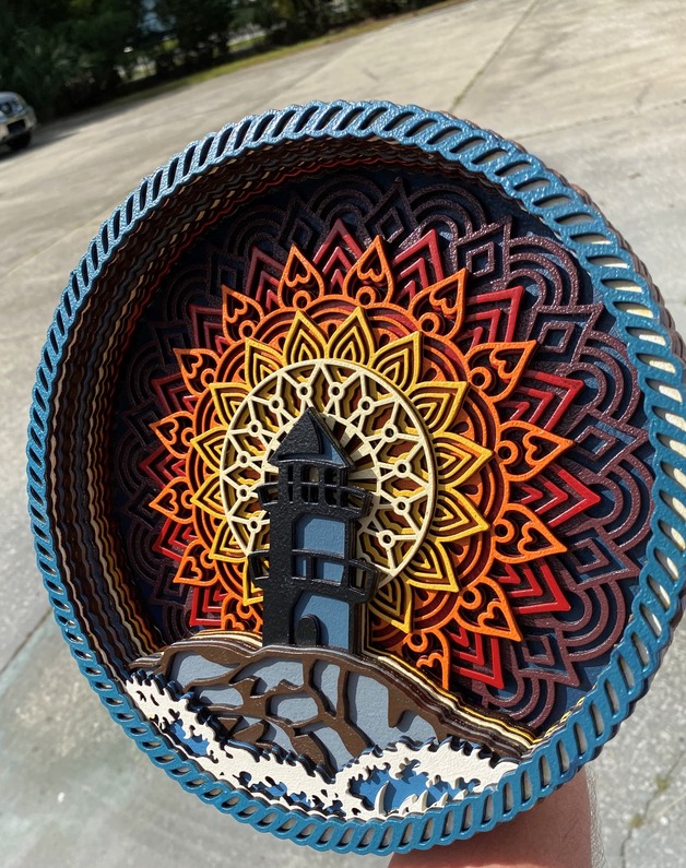 "Safe Harbor" 13 layer lighthouse - Made on a Glowforge - Glowforge ...