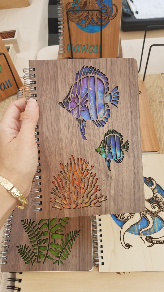 PG ply & hand crafted paper notebook covers - Made on a Glowforge ...