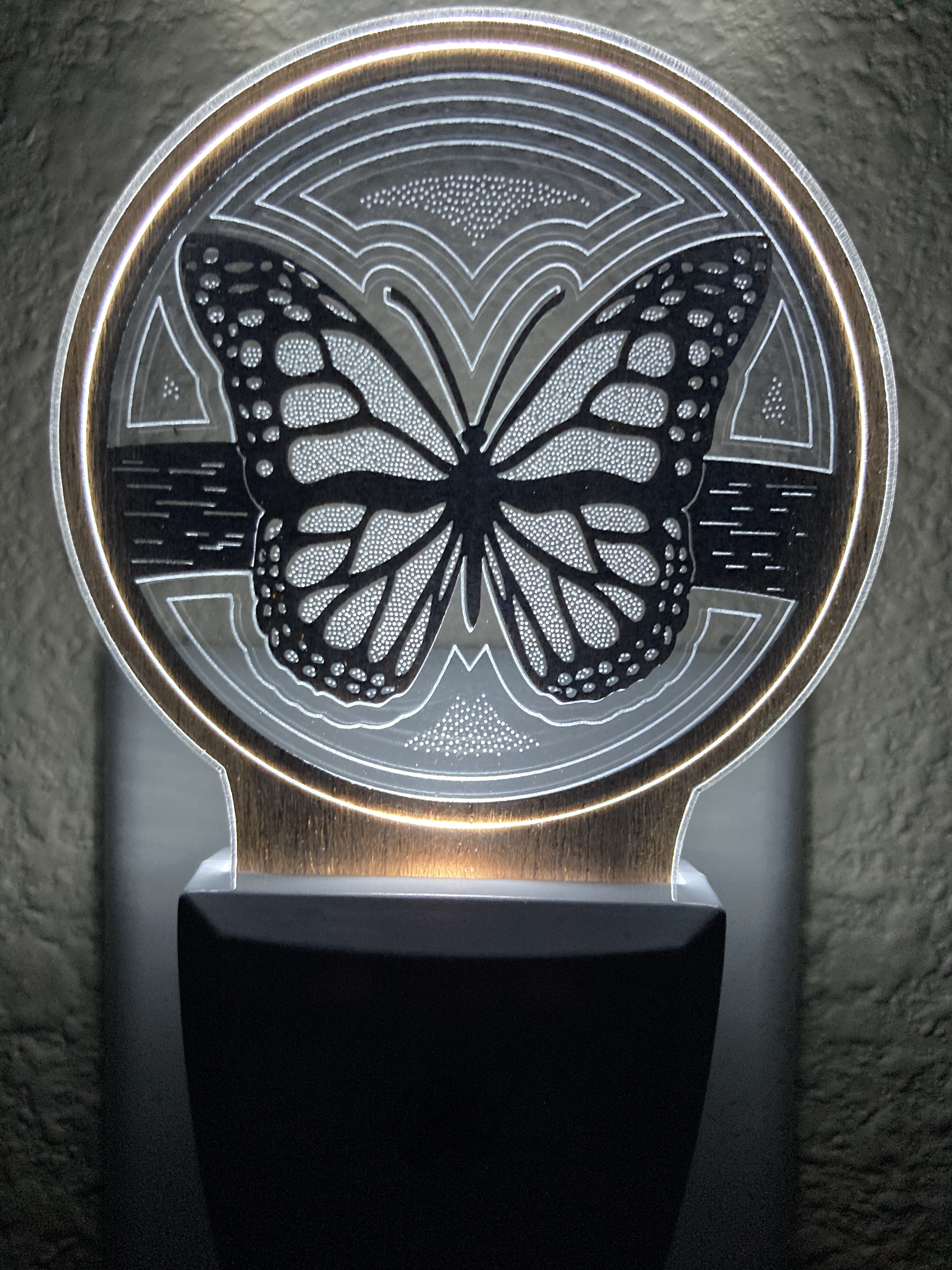 She wanted a Monarch Butterfly nightlight - Made on a Glowforge ...