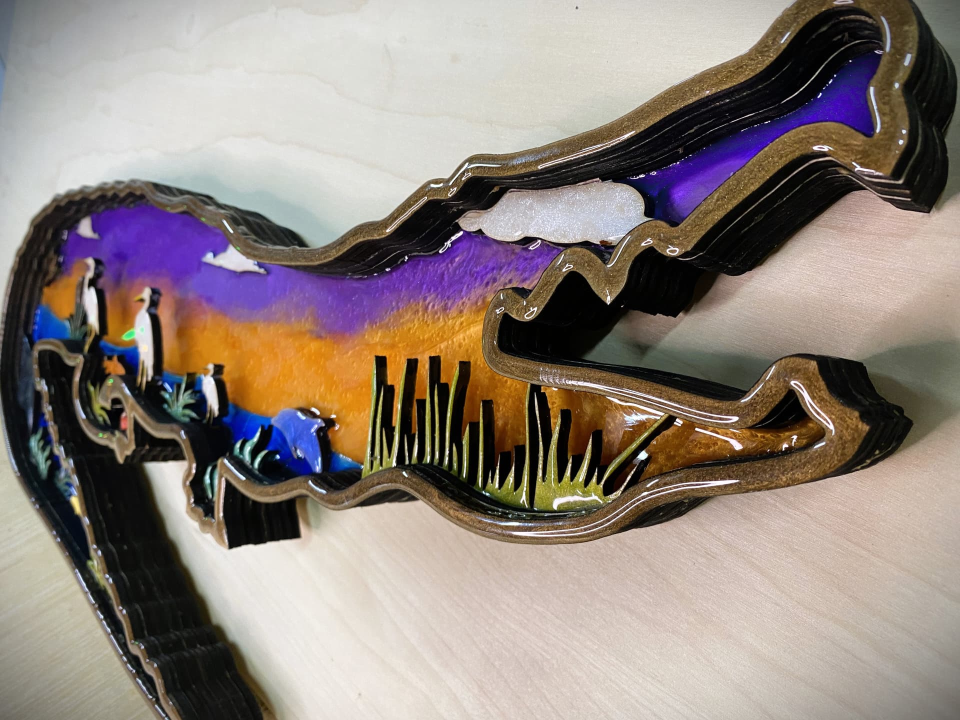 Gator's with resin - Made on a Glowforge - Glowforge Owners Forum