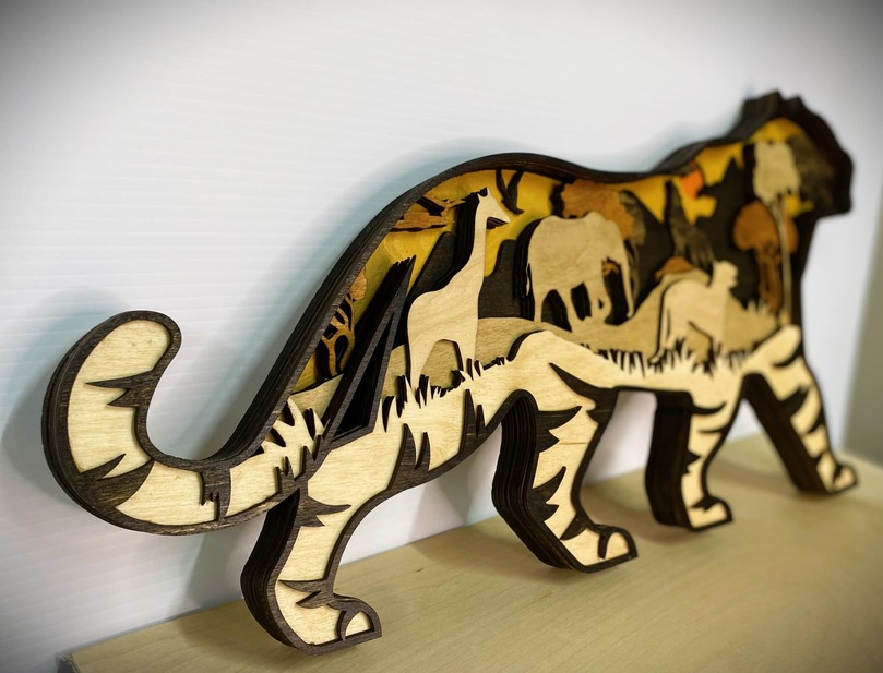9 Layer Tiger - Made on a Glowforge - Glowforge Owners Forum