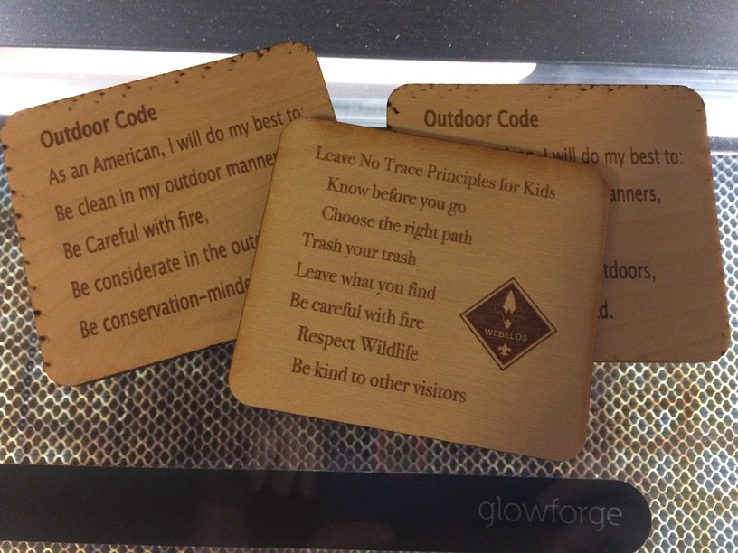 Cub Scout codes - Made on a Glowforge - Glowforge Owners Forum