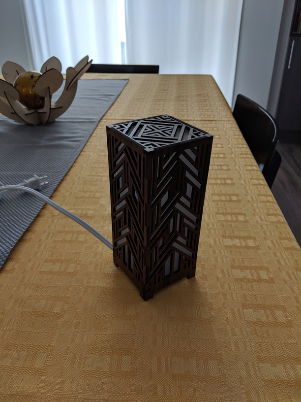 Frank Lloyd Wright inspired Lamp - Made on a Glowforge - Glowforge ...
