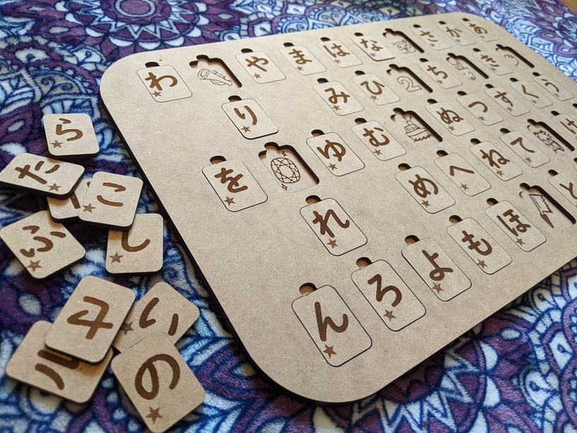 Japanese Hiragana-Katakana puzzle (My first project!) - Made on a ...