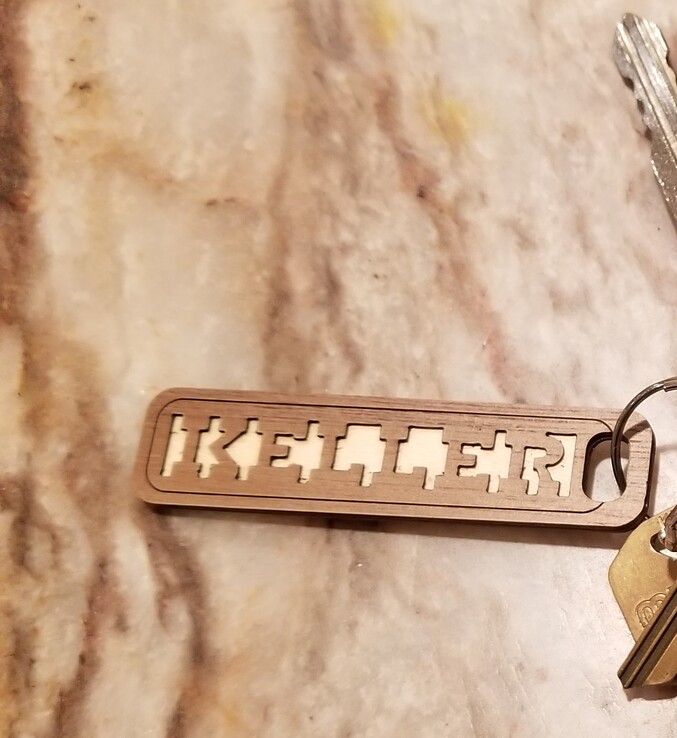 Keychain from 4 PG Veneer Layers - Made on a Glowforge - Glowforge ...