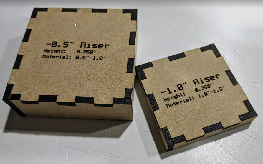 Material risers in Medium Draftboard - Free Laser Designs - Glowforge ...